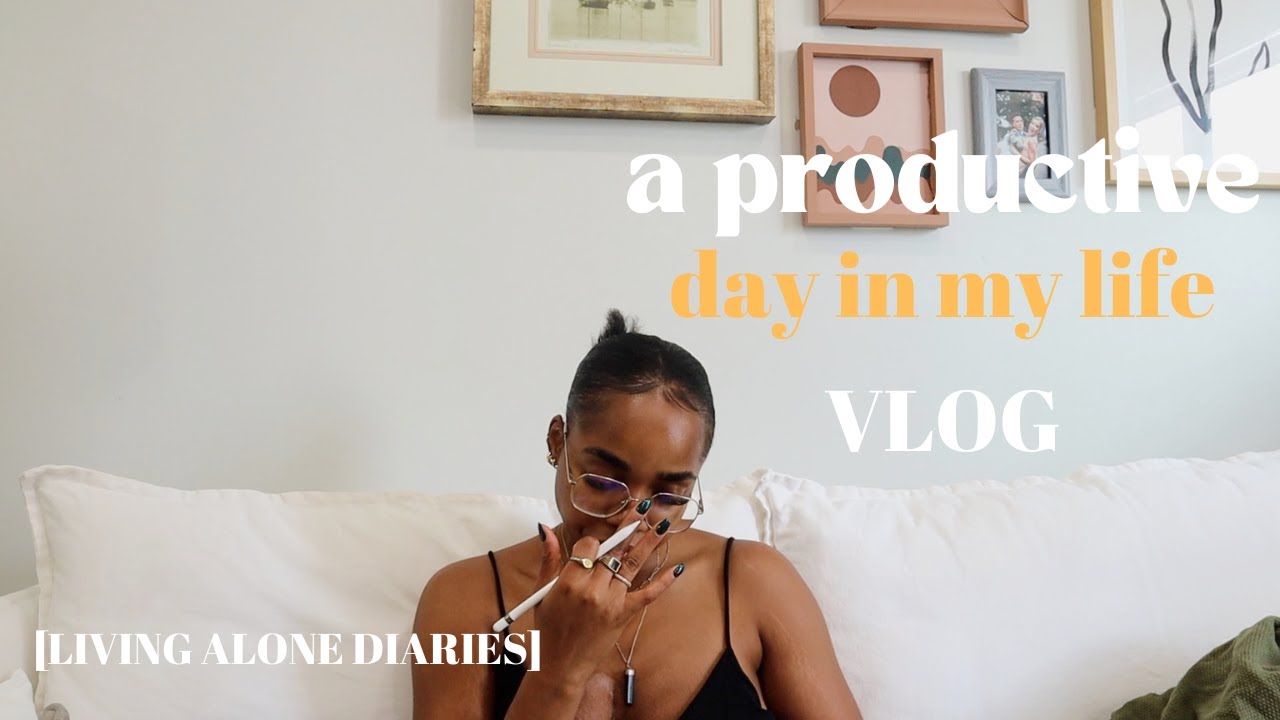 LIVING ALONE DIARIES | being productive while feeling burnt out | PRODUCTIVE DAY IN MY LIFE VLOG ...