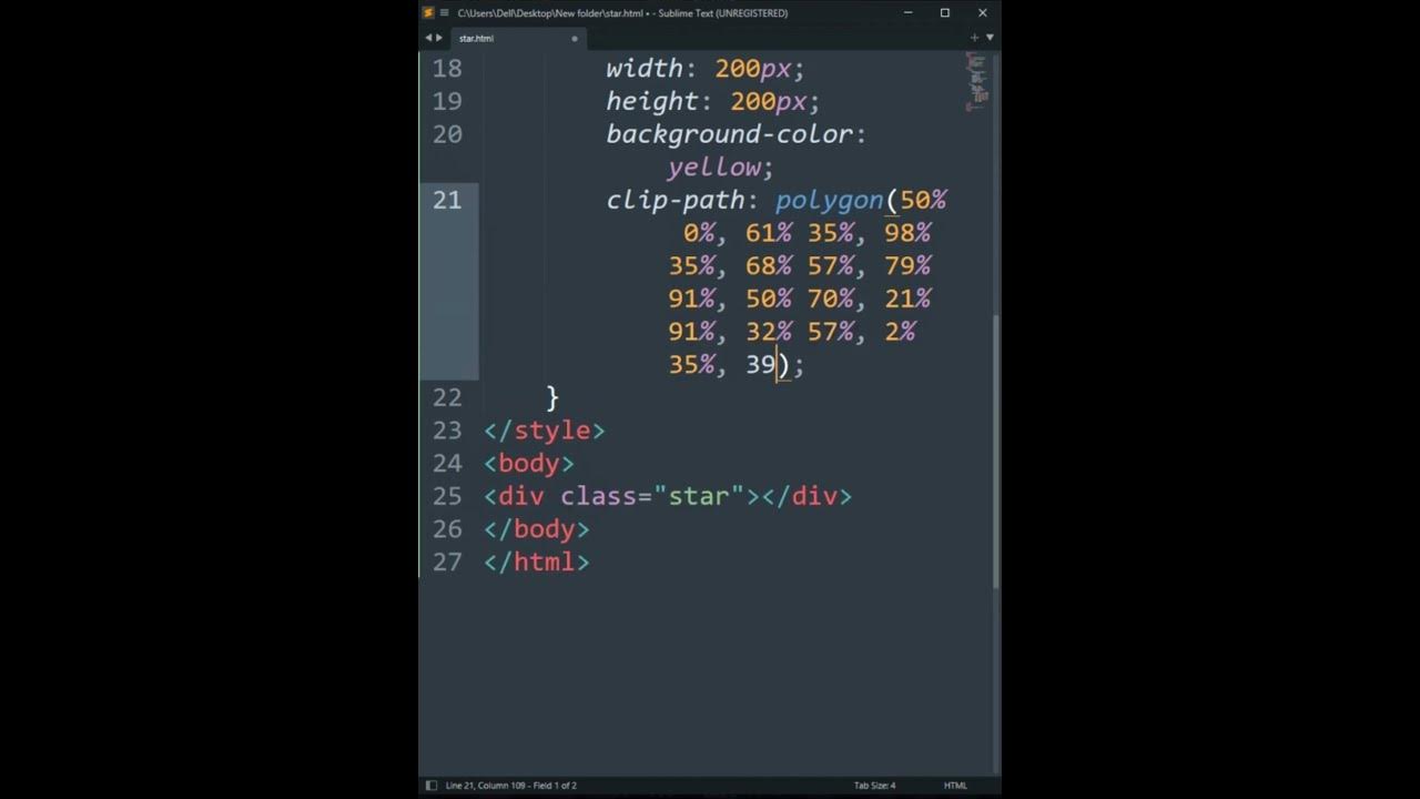 Star | HTML CSS - YouTube