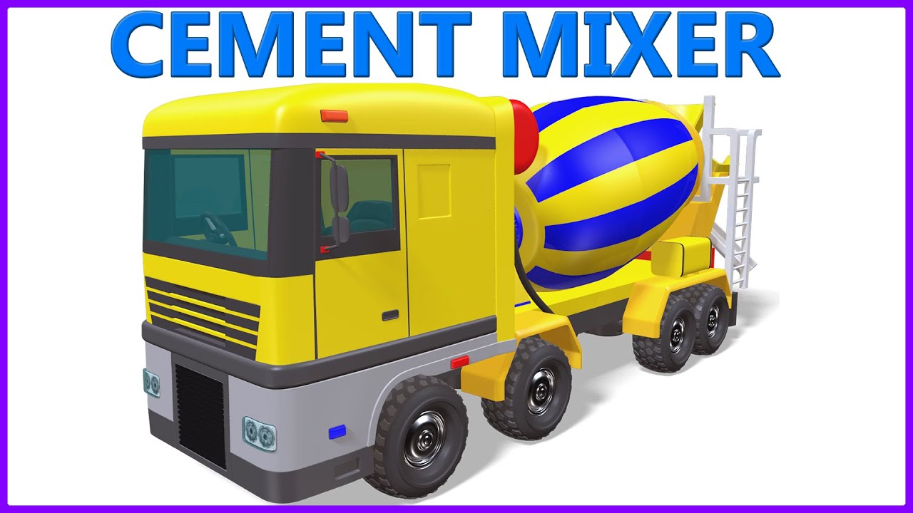 Cement Mixer Cartoon Video | Concrete Mixer Truck Toys for Children ...