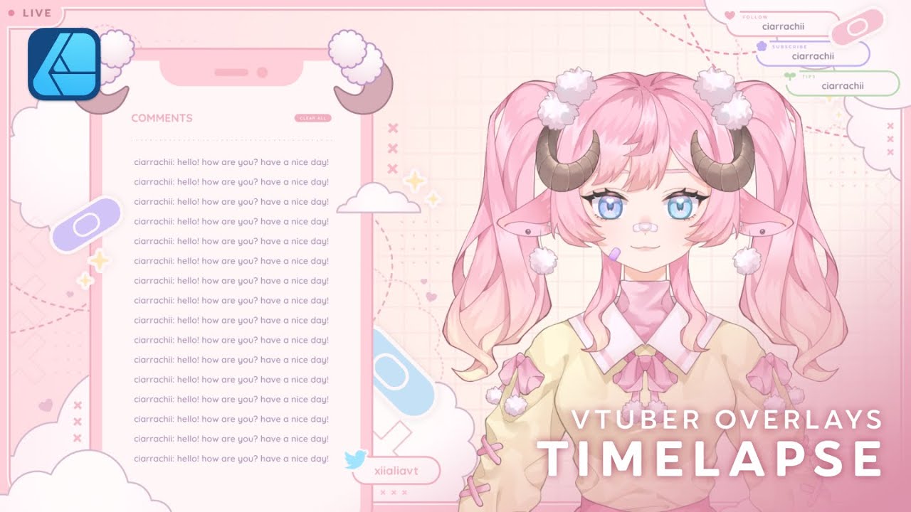 Vtuber Overlays for XiiaLiaVT 「 TIMELAPSE 」| Vtuber Graphics, Stream ...