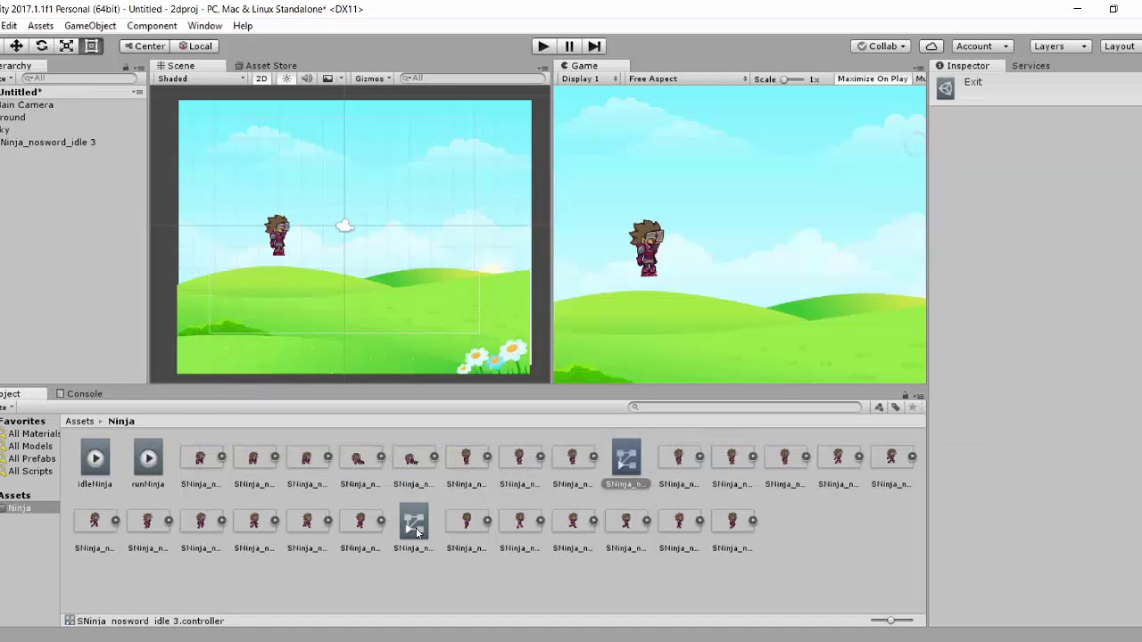 دروس Unity لعبة 2D: الدرس الثاني إضافة الشخصية وحالاتها - YouTube