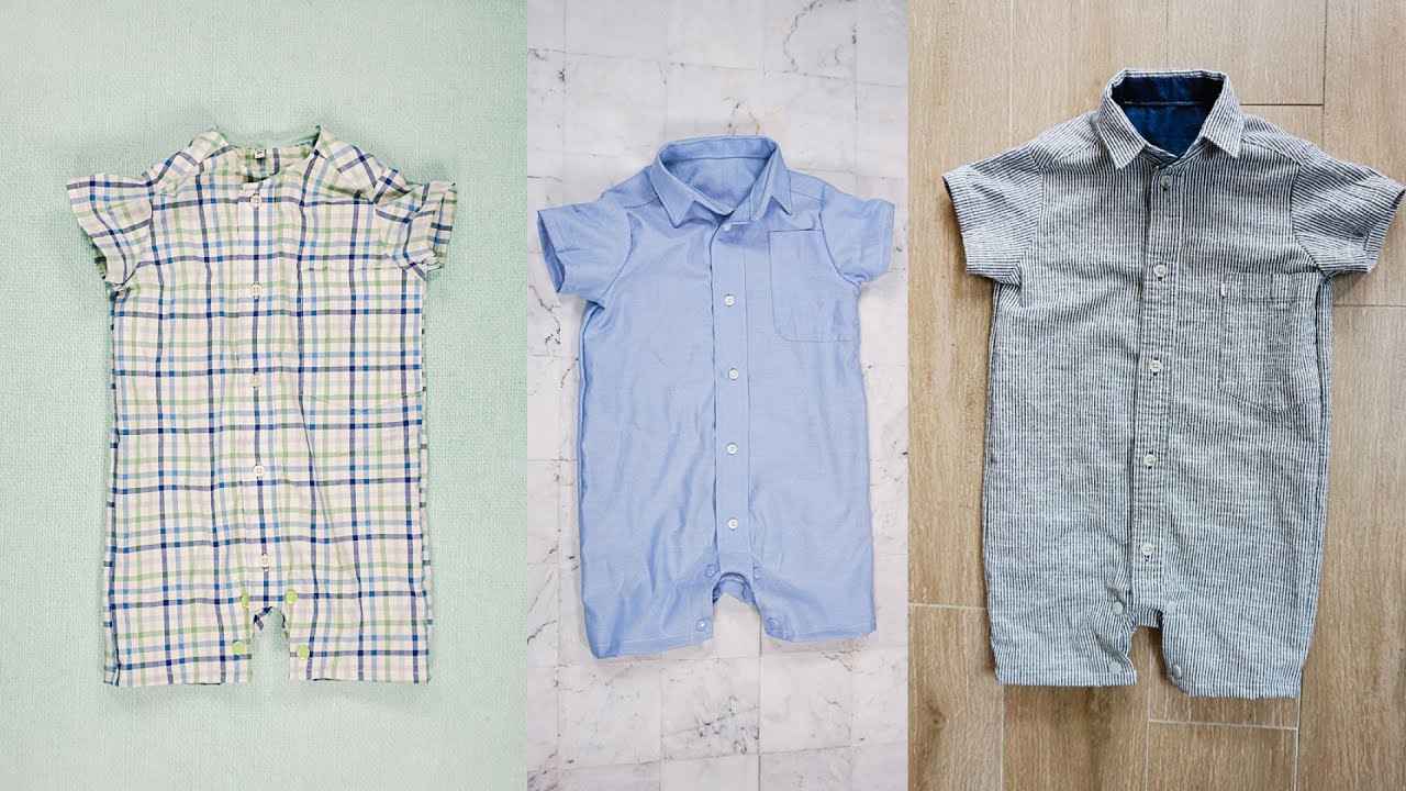 How to Make a Baby Romper from a Men's Shirt: Upcycled Men's Shirt ...