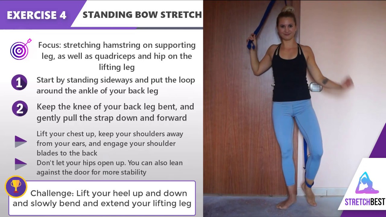StretchBest: FlexaStretch Trainer | Exercise 4 | Standing Bow Stretch ...