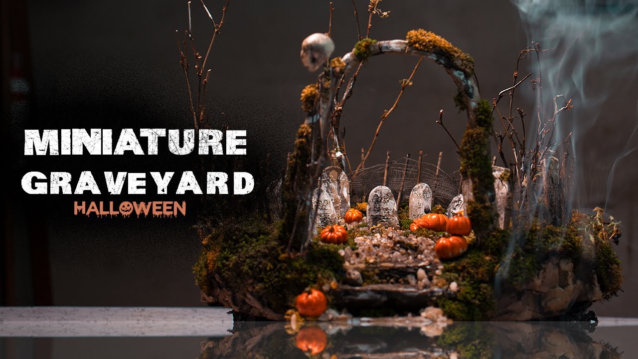 How To Make A Miniature Graveyard For Under $10 | DIY Halloween Crafts ...