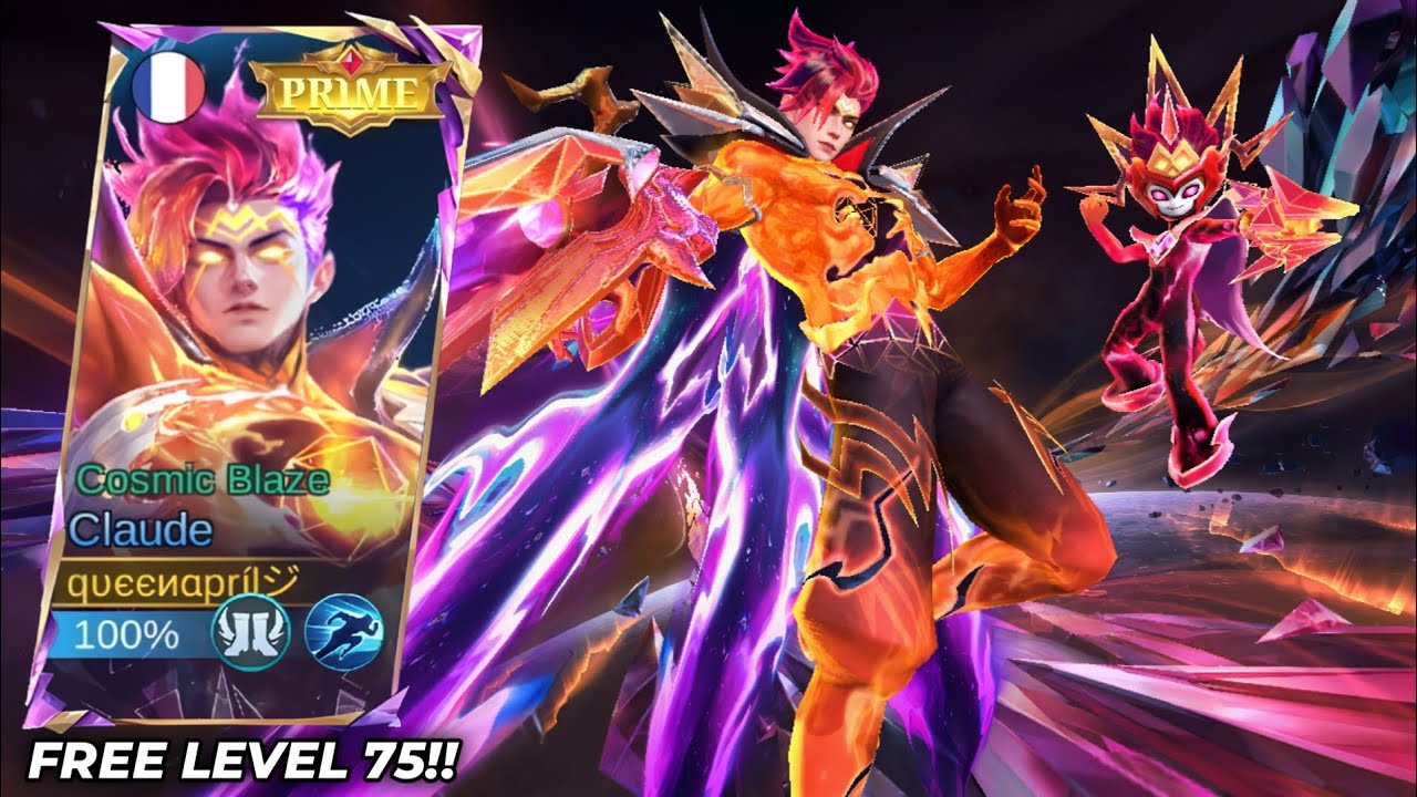 FREE LEVEL 75!! Claude Cosmic Blaze PRIME | MLBB | MOBILE LEGENDS - YouTube