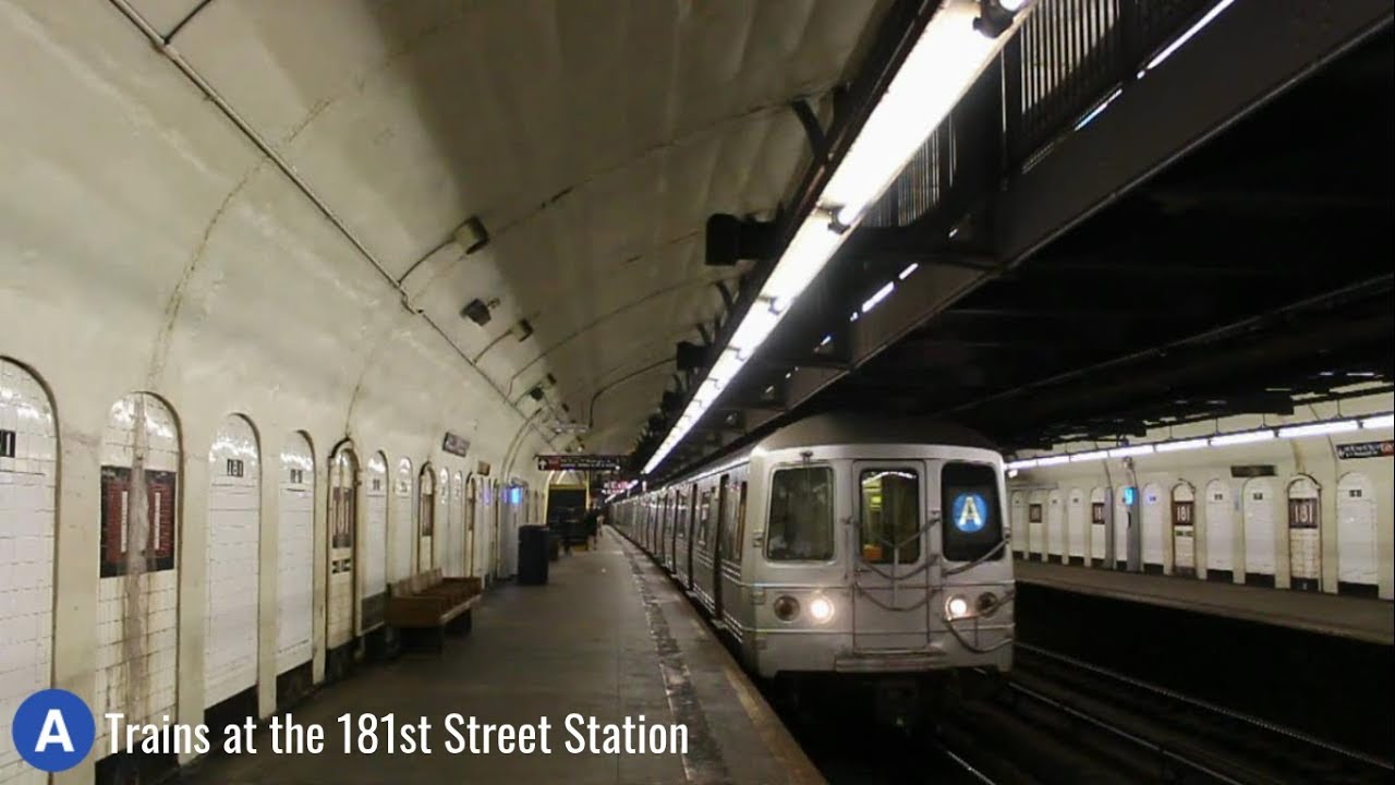 NYC Subway: IND (A) Trains w/ Others at the 181st Street Station - YouTube