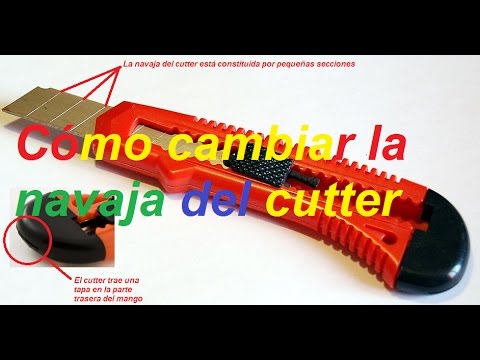 Cómo cambiar la navaja del cutter - YouTube