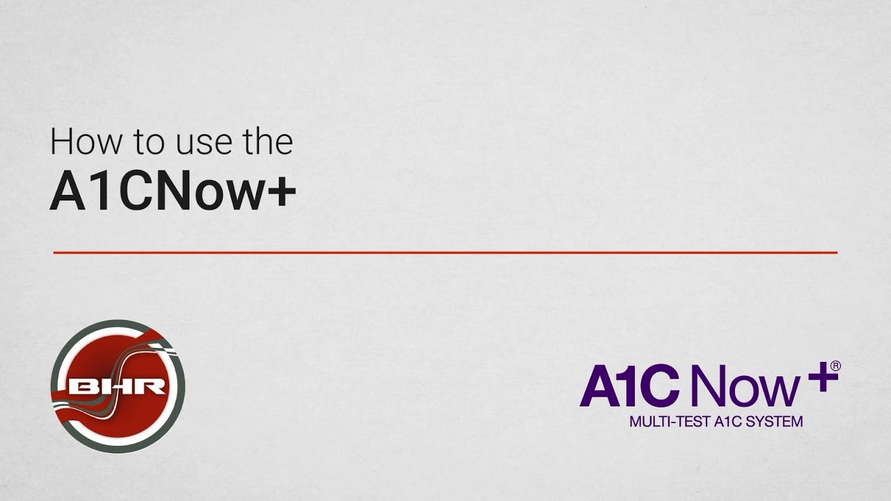 BHR A1CNow+ Demo (Official UK Suppliers) - YouTube
