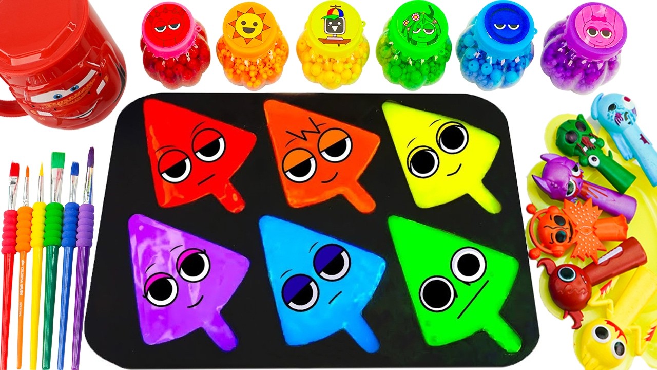 Satisfying Video l DIY How To Make Oddly Colorful Slime Clay Form ...