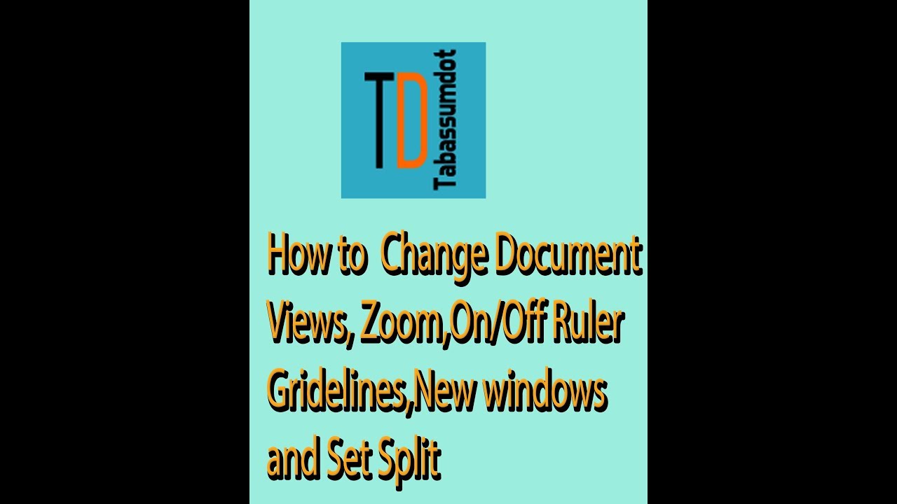 How to change Document views,Zoom in & out , On/Off Ruler | On/Off ...