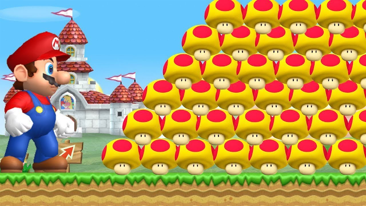 Can Giant Mario use 999 Mega Mushrooms in New Super Mario Bros. Wii ...