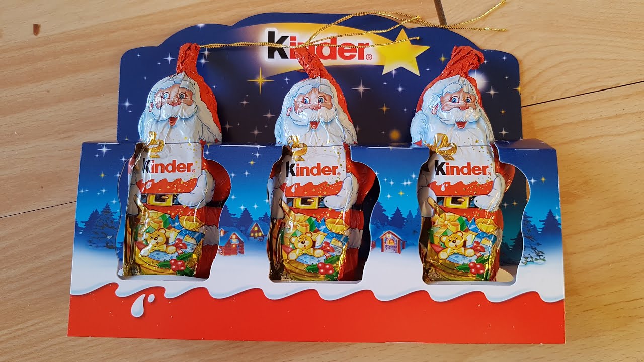 Kinder Santa Claus Chocolate Figures - YouTube