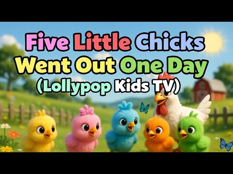 5 Little Chicks Song 🌈🐣 | Counting Rhyme for Kids | Cocomelon Style ...