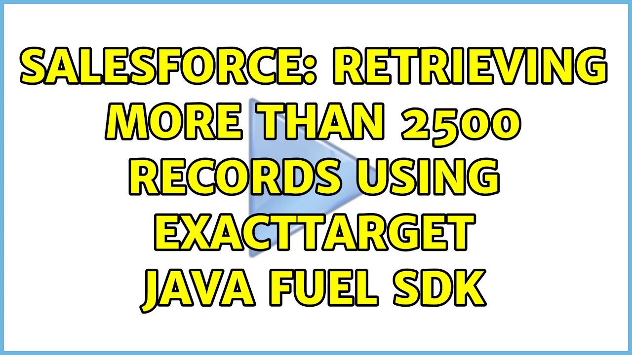 Salesforce Retrieving More Than 2500 Records Using Exacttarget Java Fuel Sdk 4 Solutions
