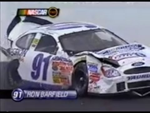 Ron Barfield Crash at New Hampshire Busch Race - 2003 - YouTube