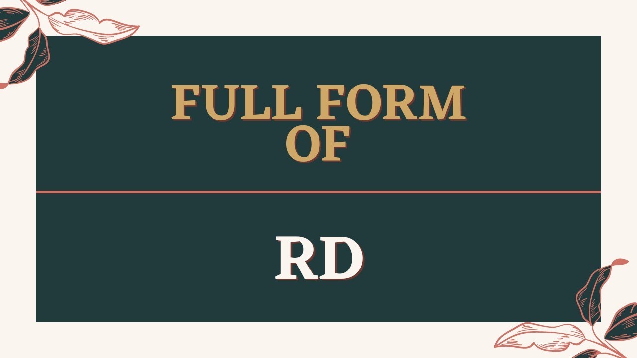 Full Form Of RD YouTube full-form-of-rd-youtube