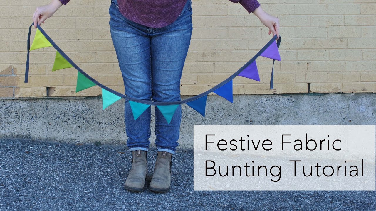 Festive Fabric Bunting Tutorial - YouTube