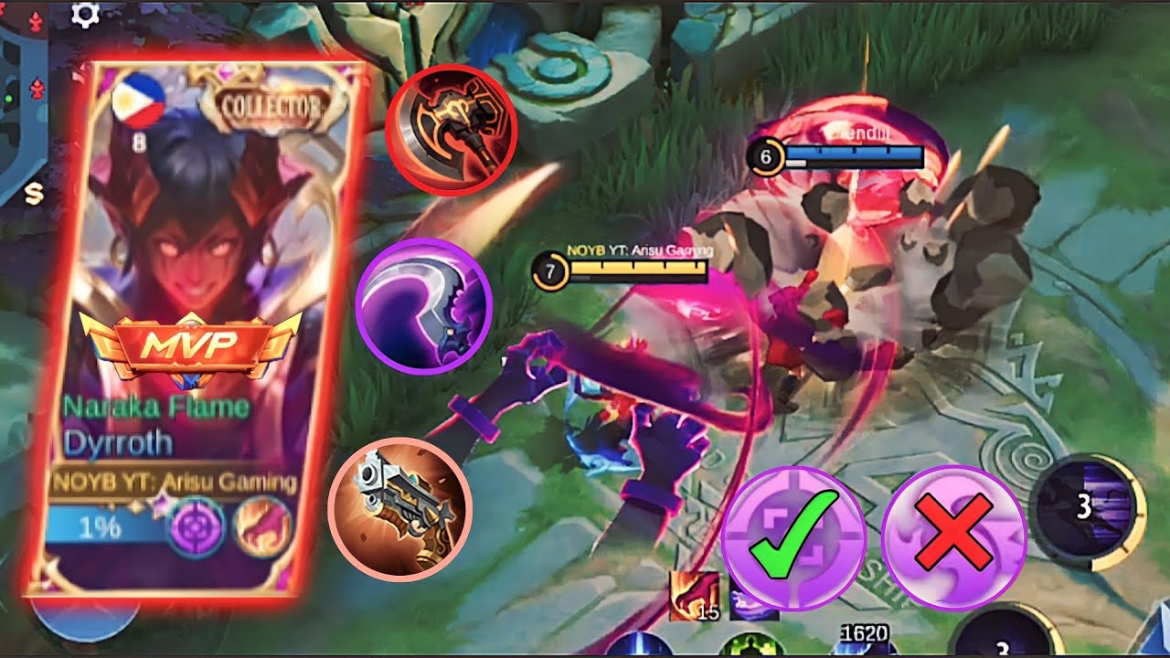 DYRROTH BEST EMBLEM FOR JUNGLE ( High And Dry ) - MLBB - YouTube