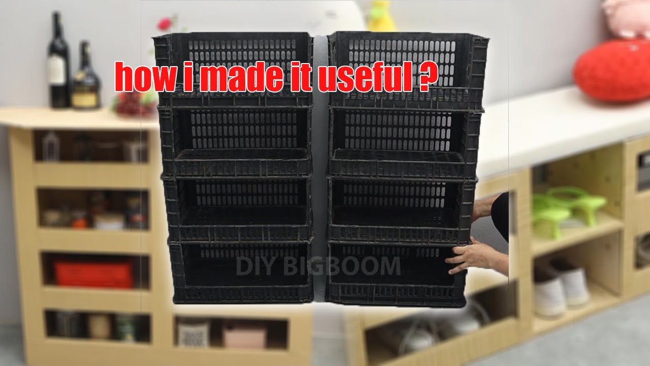 Eco-Friendly Home: Upcycle Fruit Crates into Unique Shoe Racks and ...