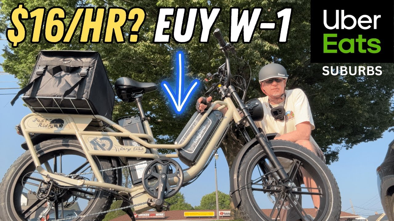 I made $16/hr doing Uber Eats on this EUY W-1 Long Range Ebike - YouTube