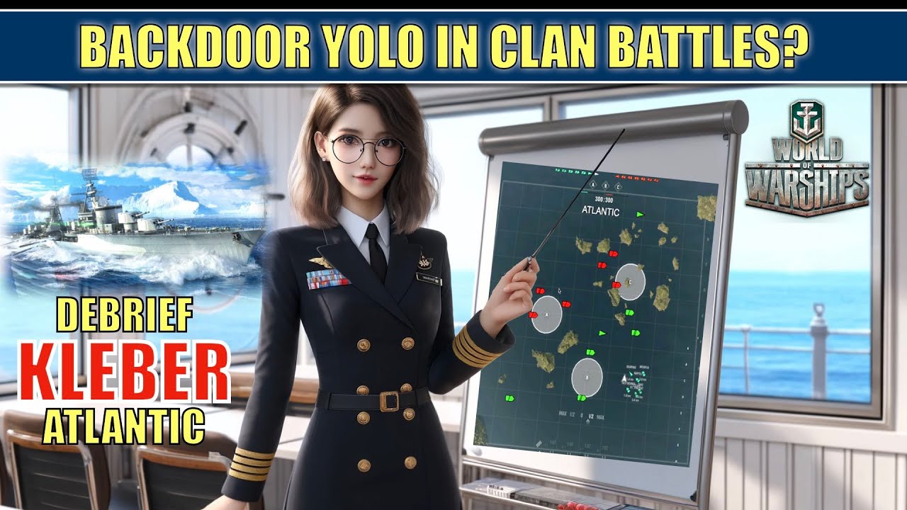 Destroyer KLEBER Backdoor yolo? clan battles Map ATLANTIC # ...