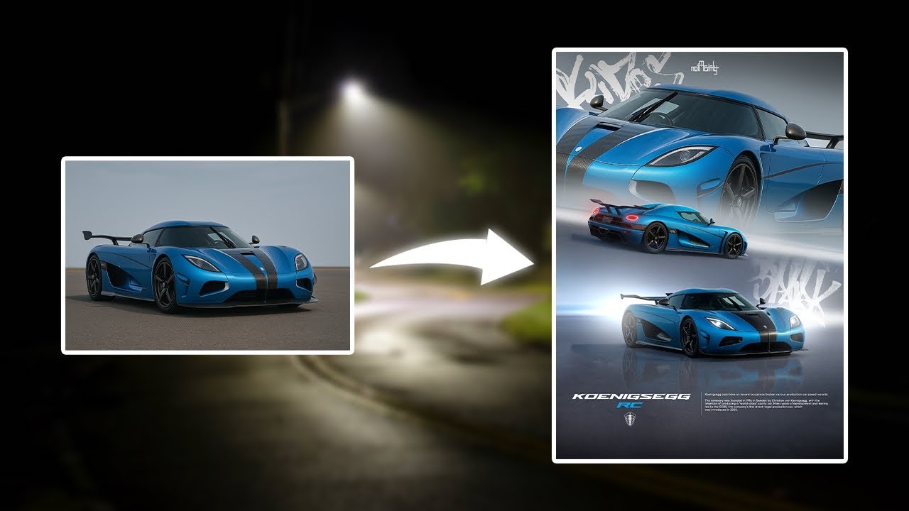 Koenigsegg Rc supercar🏎️ poster SMD in photoshop - YouTube