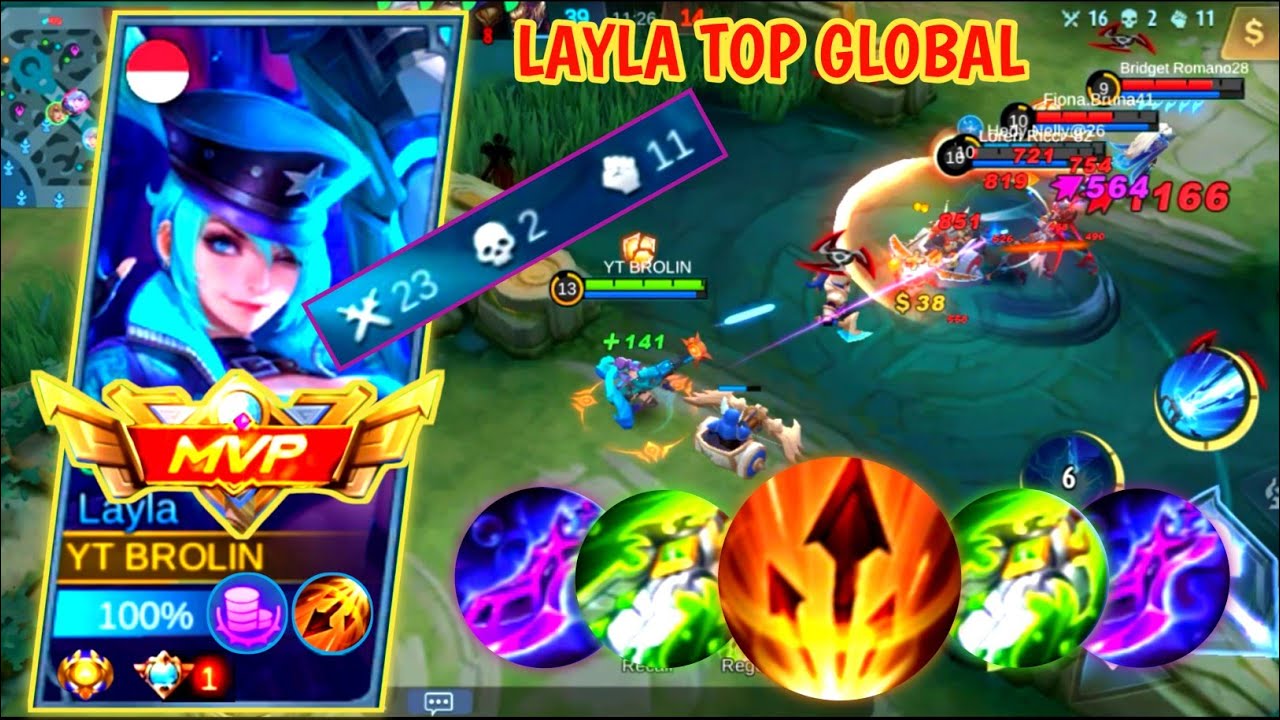 Layla Best Build High Damage / Layla Top Global Build ~ Mobile Legends ...