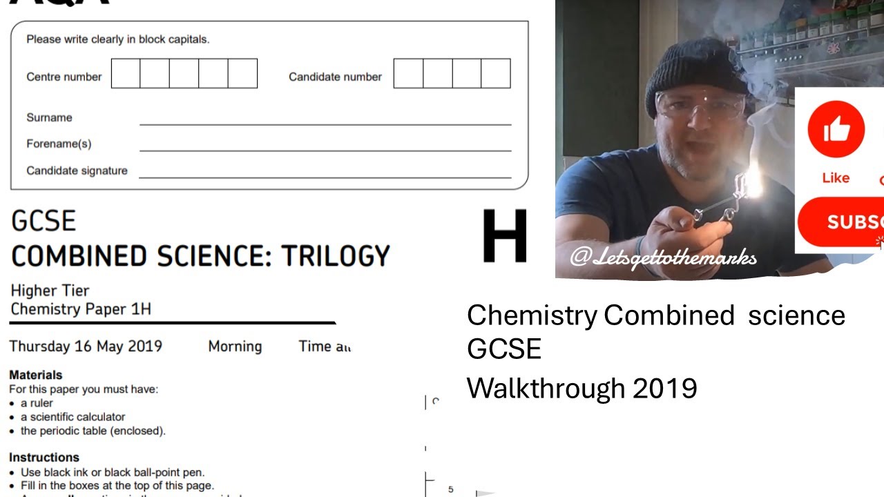 Chemistry Combined Science walkthrough paper 1 higher tier 2019 AQA ...