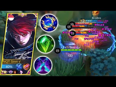 NEW BUILD JULIAN !! TUTORIAL COMBO& EMBLEM |TOP GLOBAL JULIAN | MLBB ...