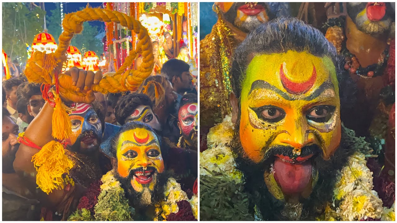 Talwar Shiva Potharaju Mass Masti Crazy Dance At Balkampet Yellamma ...