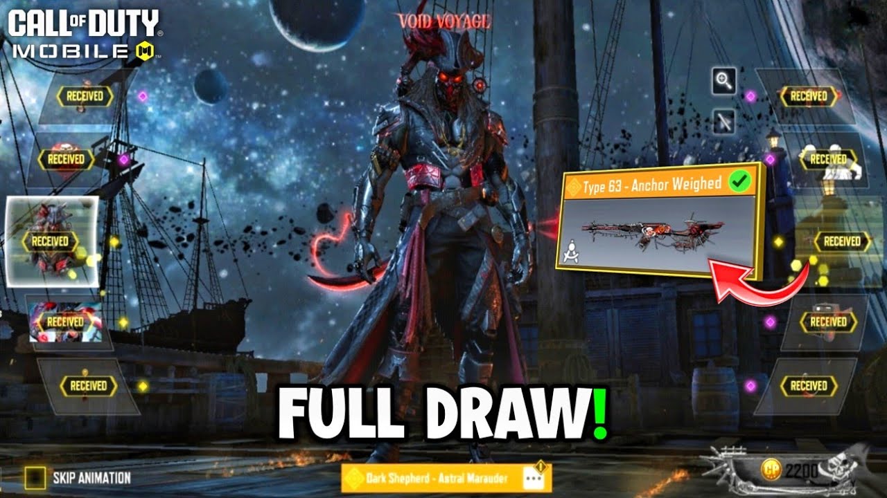 Buying New Dark Shepherd Astral Marauder & Type 63 Anchor Weighed CODM ...