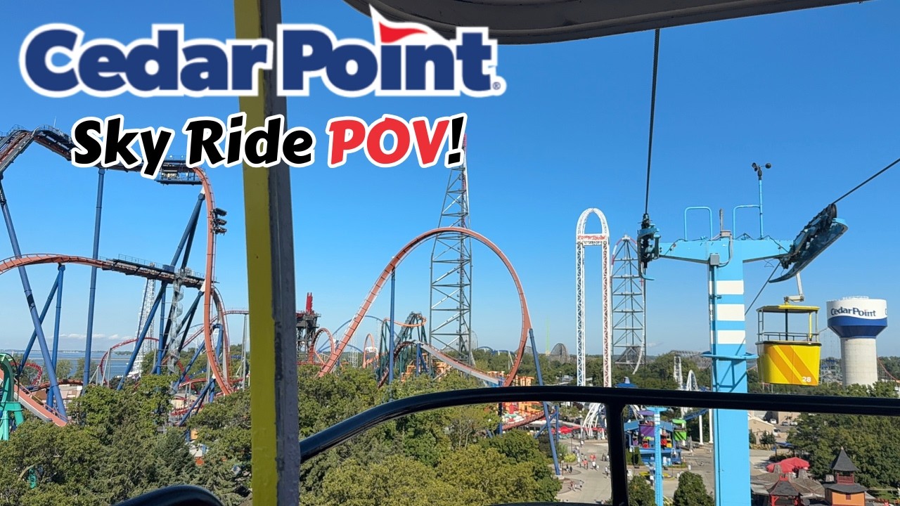 Cedar Point Sky Ride Full Onride (Both Directions) - YouTube