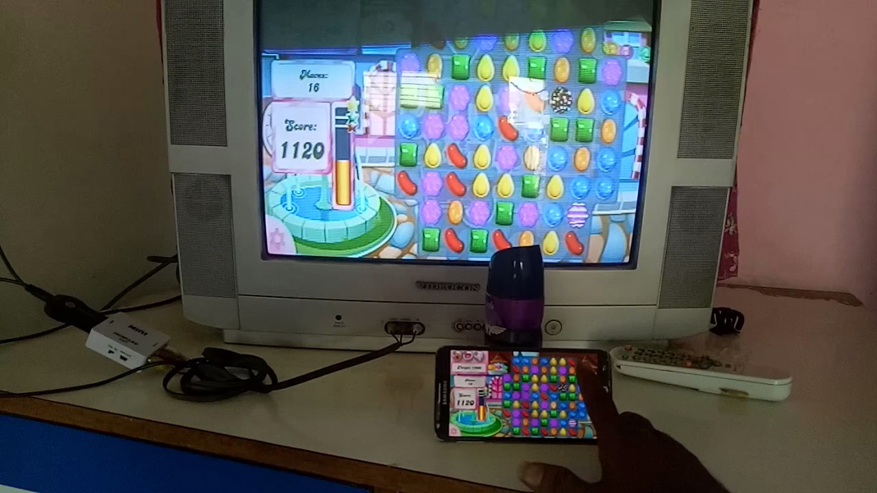 Mobile to CRT TV without cable video play(1) - YouTube