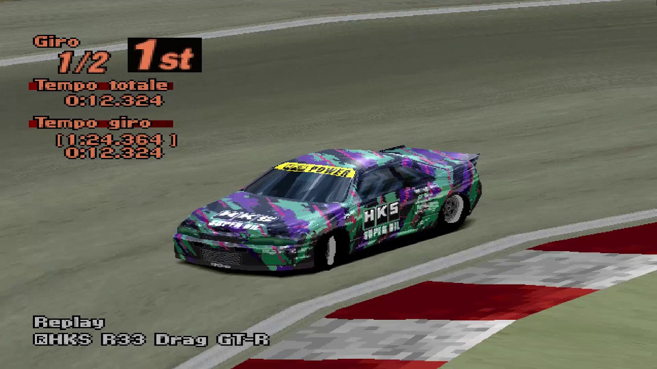Gran Turismo 2 HKS Drag R33 GT-R Gameplay ITA - YouTube