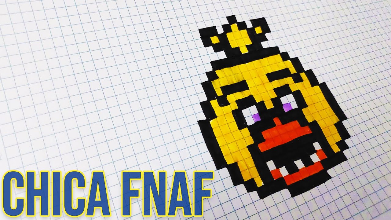 How to Draw Chica FNAF - Drawing Chica - Handmade Pixel Art - YouTube