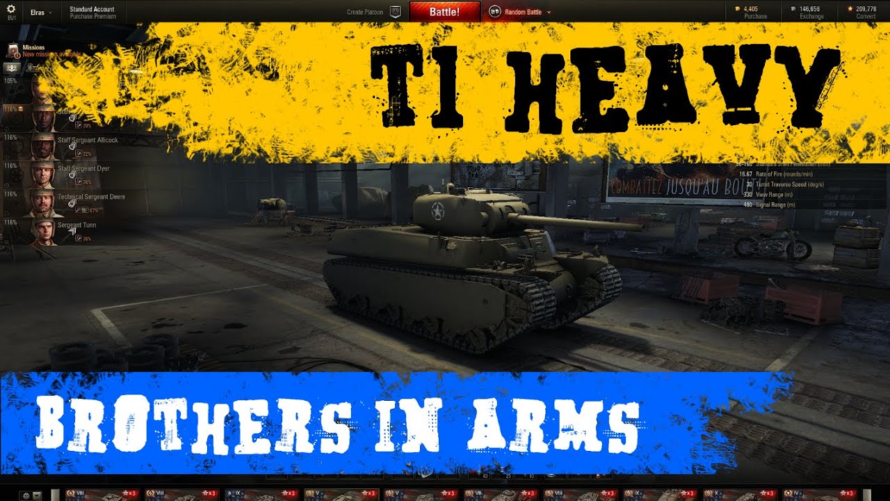 World of Tanks - T1 Heavy - Brothers in Arms - Himmelsdorf - YouTube