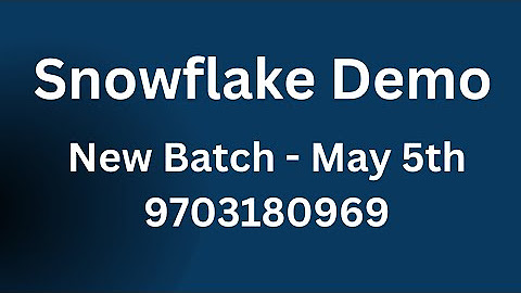 Batch 61 - SQL and Snowflake Batch Videos - YouTube