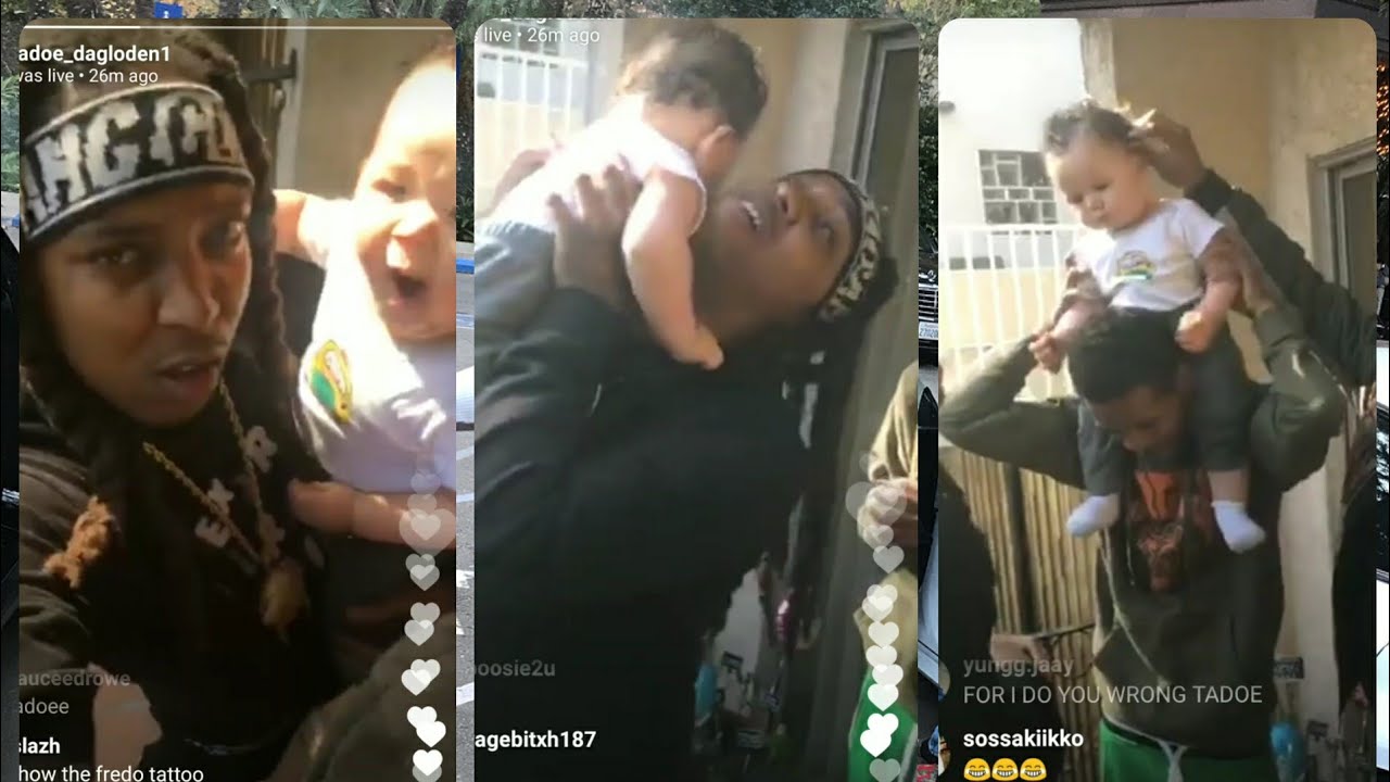 Glo Gang gives baby Fredo Santana a surprise visit - YouTube