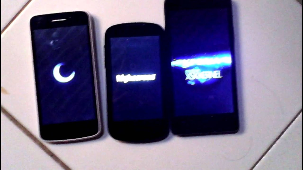 Evercoss A7S vs Cross A28 vs Evercoss A26C Startup - YouTube