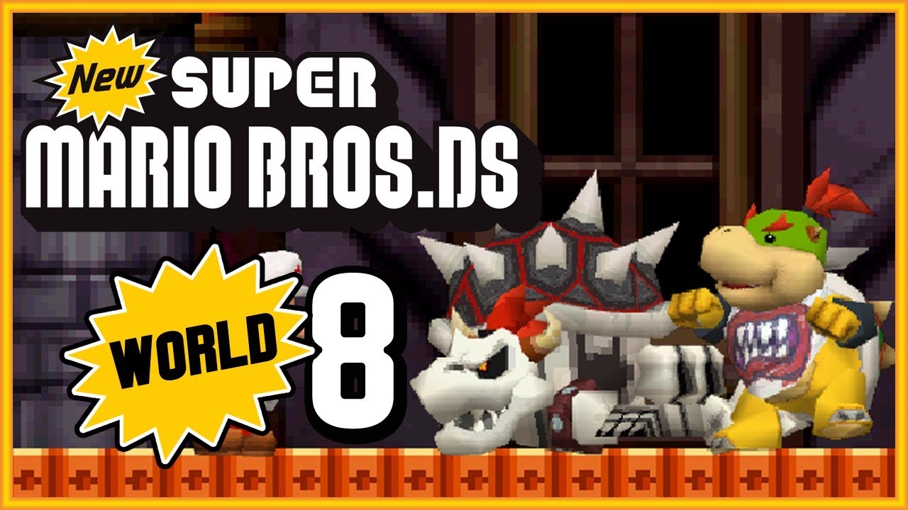 New Super Mario Bros. DS - World 8 100% FINALE (All Star Coins) - YouTube