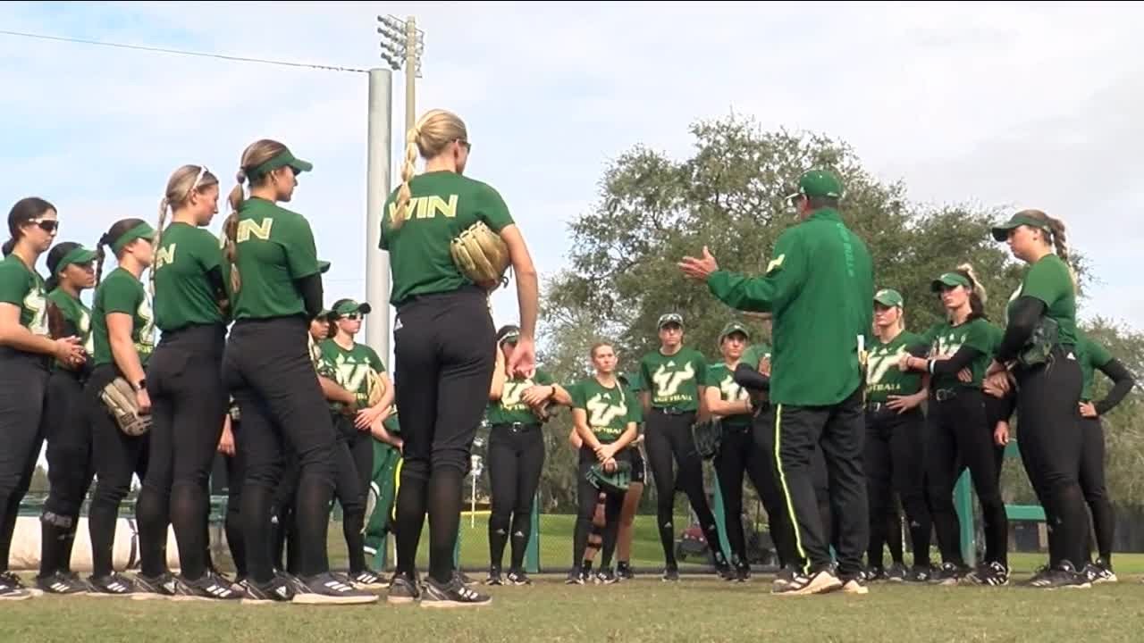 USF Softball fuels up for another postseason run - YouTube
