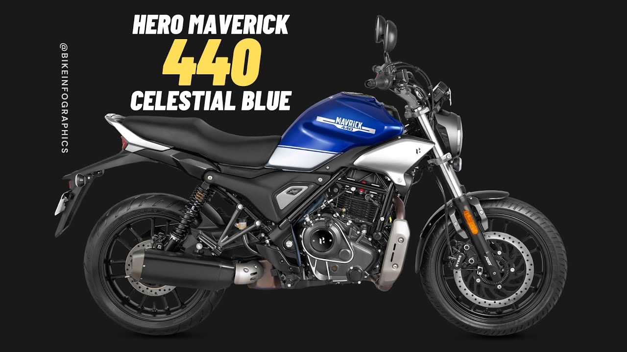 Hero Maverick 440 Celestial Blue - YouTube