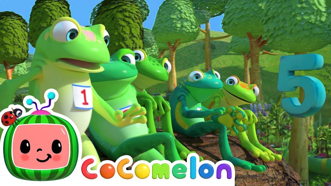 Five Little Speckled Frogs | COCOMELON 🍉 | Nursery Rhymes & Lullabies ...