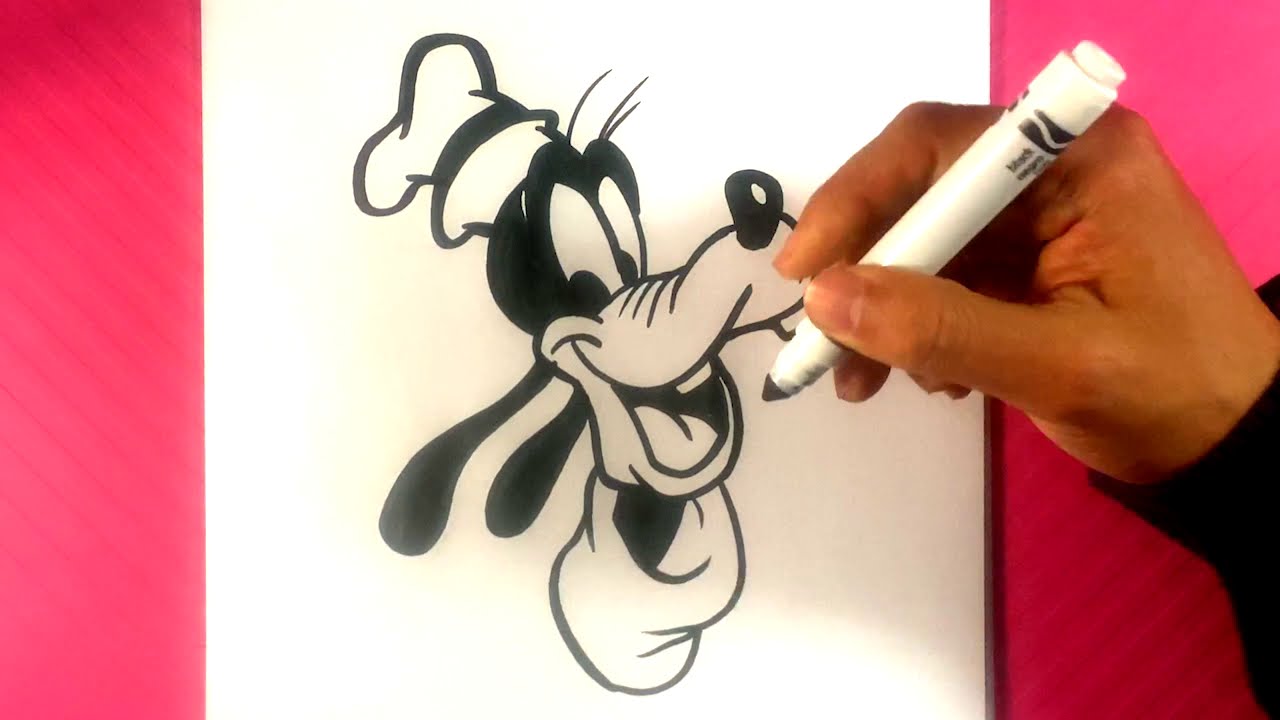 How to Draw Goofy - Disney - Easy Drawings for Lesson - YouTube