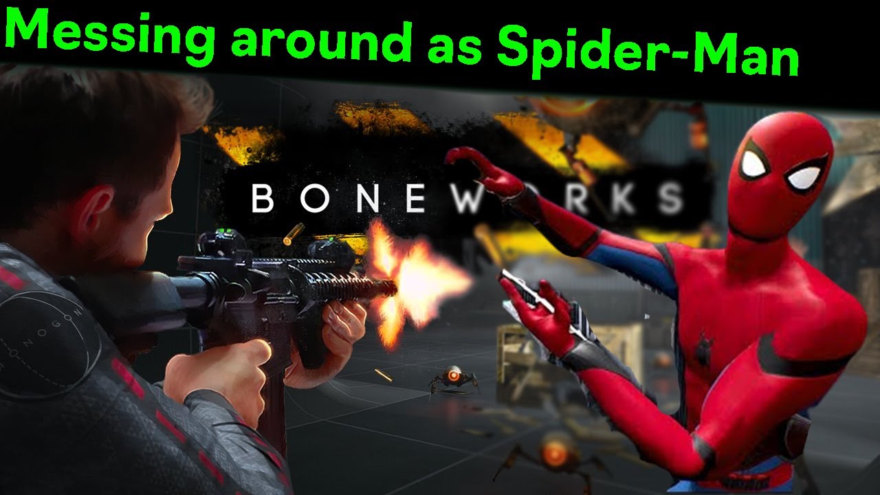 Messing Around As Spider-Man in Boneworks VR - YouTube