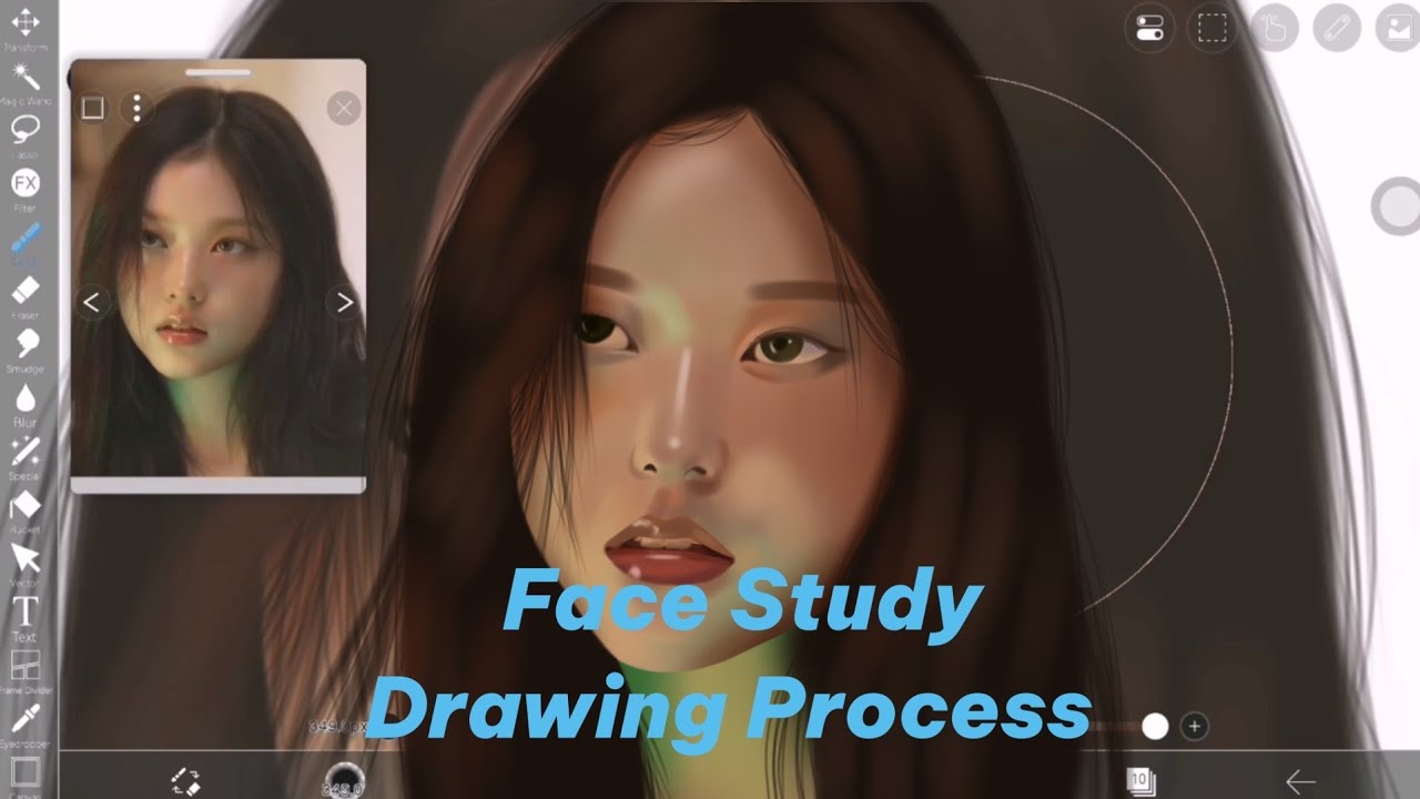 Face study | Drawing process | #digitalart #art - YouTube