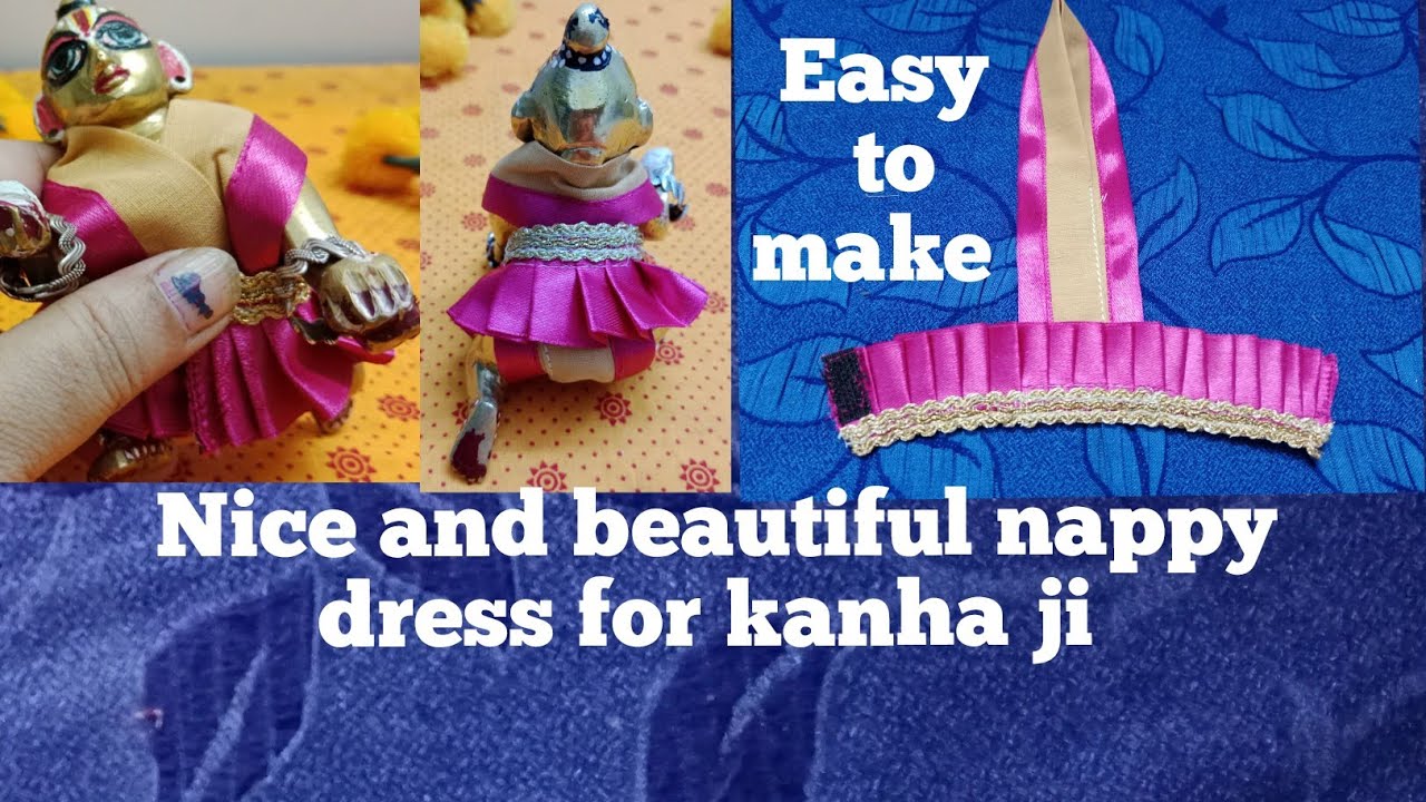 Very nice and beautiful nappy dress for laddu Gopal ️ kanha ji - easy ...