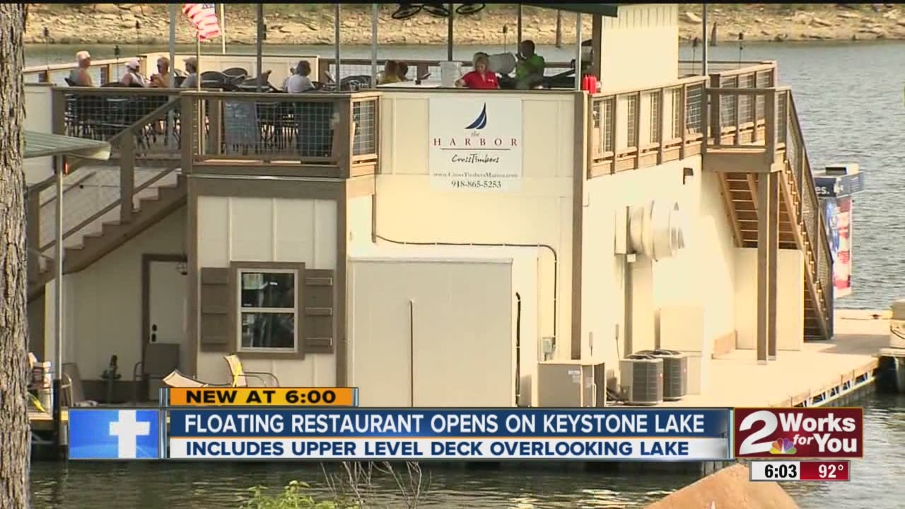 Floating Restaurant Opens On Keystone Lake - YouTube