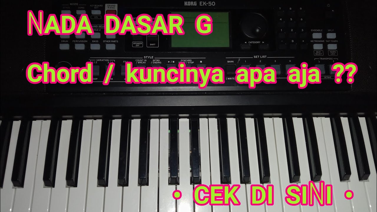 Belajar Kunci Dasar Keyboard || Nada Dasar G - YouTube