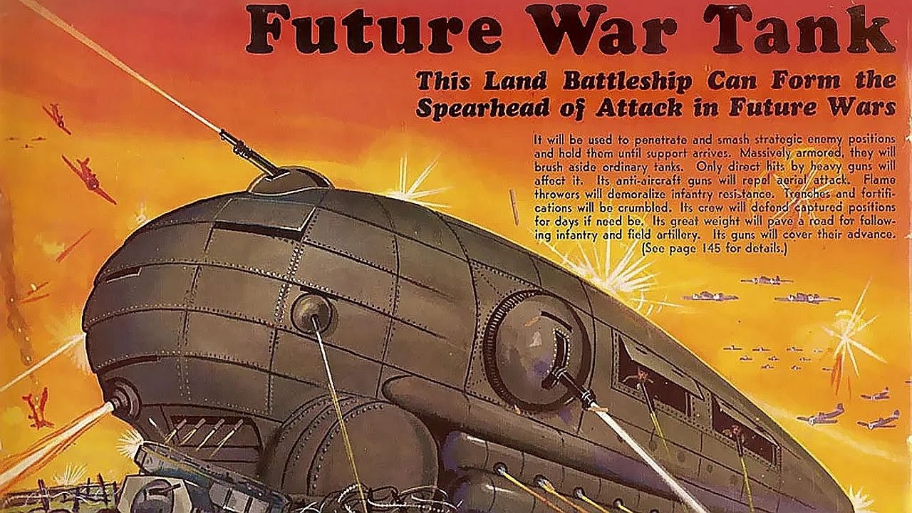 H.G. Wells, the Land Ironclads, 1903, war es nur ein Zukunftsroman ...